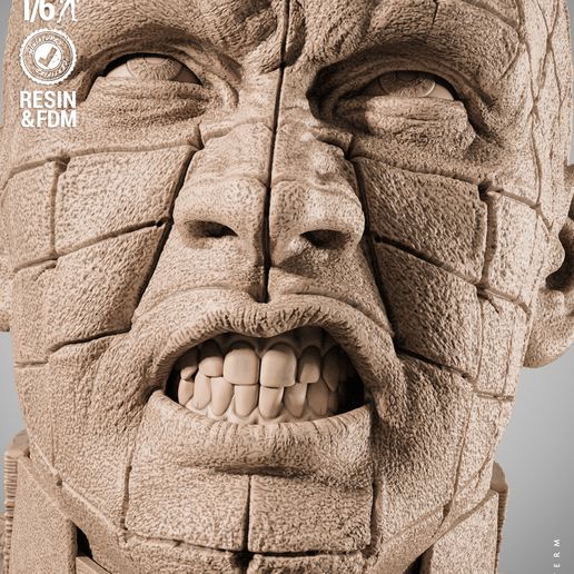 🎬 WICKED MOVIES PINHEAD SCULPTURE: TESTED AND READY FOR 3D PRINTING ...