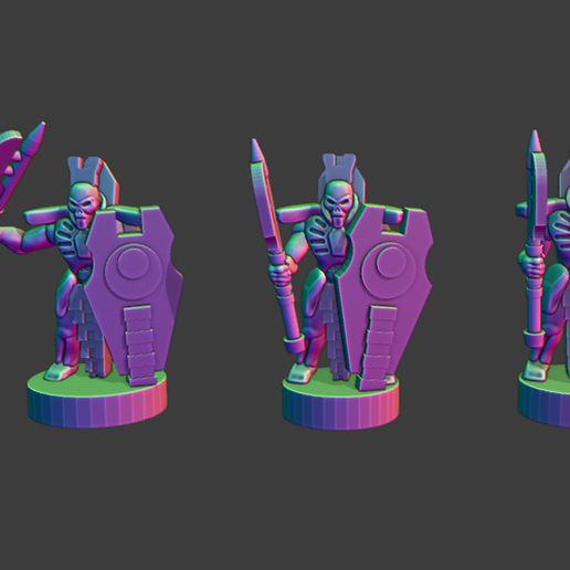 🔮 6-8mm Robotic Undeads Royal Guards・Free 3D File for ・Cults
