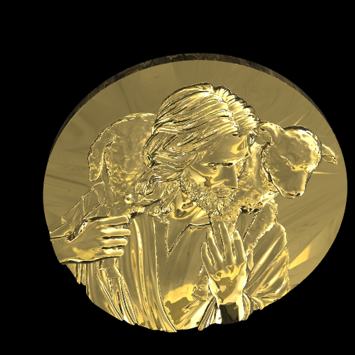 STL file The good shepherd medal 🏅 (OBJ)・3D print design to download・Cults