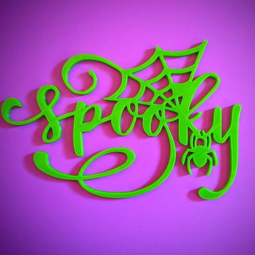 🎃 Spooky Halloween sign・Free STL File for ・Cults