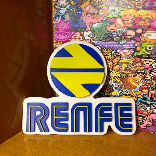 arquivo STL Logo de Renfe 👽 ・design de impressão 3D para download・Cults