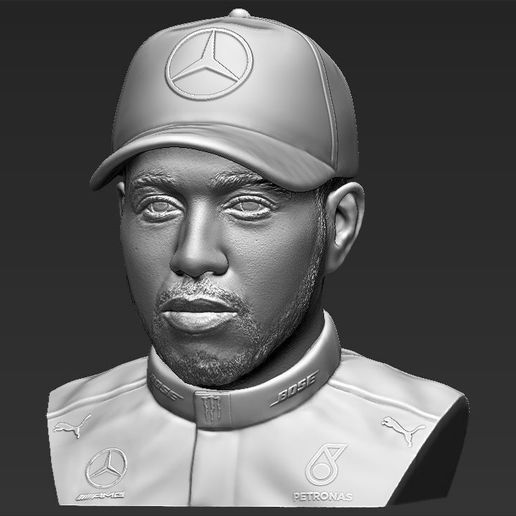 👤 Lewis Hamilton bust for full color 3D printing・ 3D File for 3D ...