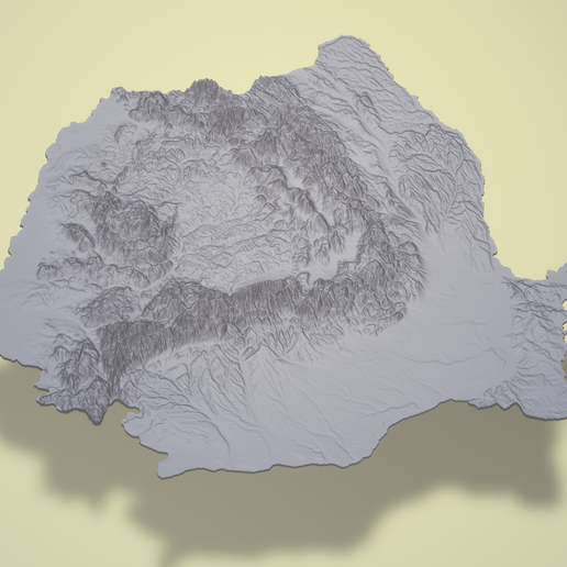 🗺️ Topographic Map of Romania 3D Terrain high detail・Archivo STL para ...