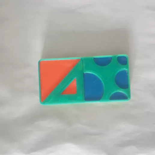 🧩 Set of 28 Shape Matching Dominoes・ STL File for ・Cults