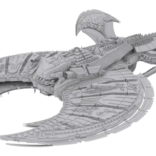 🎲 Scourge Grand Cruiser - Proxy for Necron Scythe Class - BFG・ STL File ...