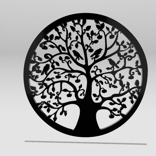 🌳 Tree of Life with Birds Silhouette, Wall Art Decor, Symbol for Nature ...