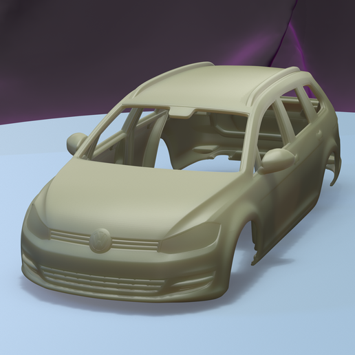 🚗 VOLKSWAGEN GOLF VARIANT 2014 (1/24) printable car body・ STL File for ...