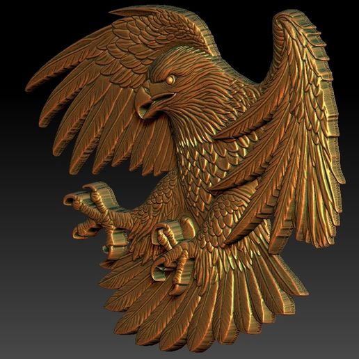 🦅 Eagle CNC Relief Model・ STL File for 3D printing・Cults