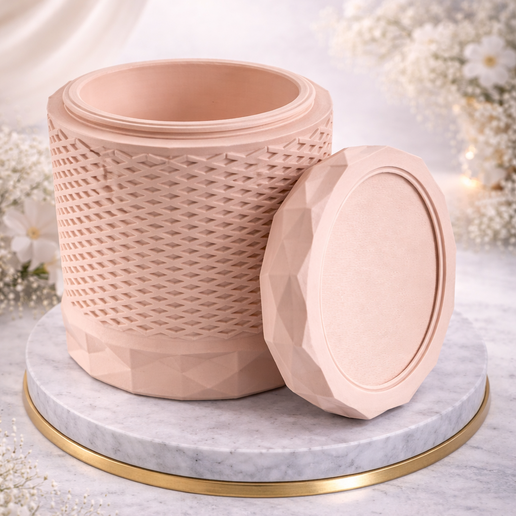 ⚱️ AUREA - Geometric design urn 3D print STL | Modern memorial urn with ...