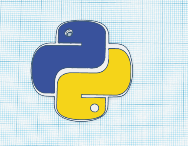 Download free STL file Python Programming Keychain • 3D printing model ...