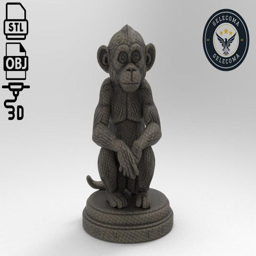 🐒 Monkey Animal 3d Print・Бесплатный 3D для 3D-печать・Cults