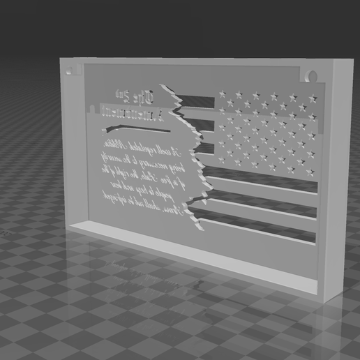 🥈 2nd Amendment LED Wall Display.・ STL File for 3D printing・Cults