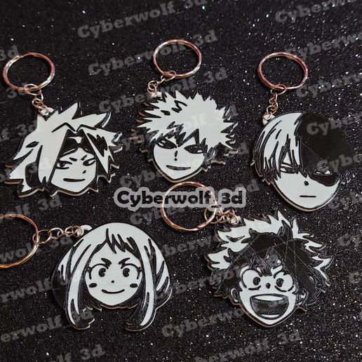 🗝️ keychains / keychain , BOKU NO HERO / MY HERO ACADEMY・Free STL File ...