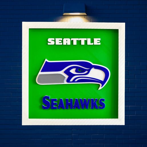🖼️ SEATTLE SEAHAWKS NFL DECORATIVE FRAME・ STL File for 3D printing・Cults