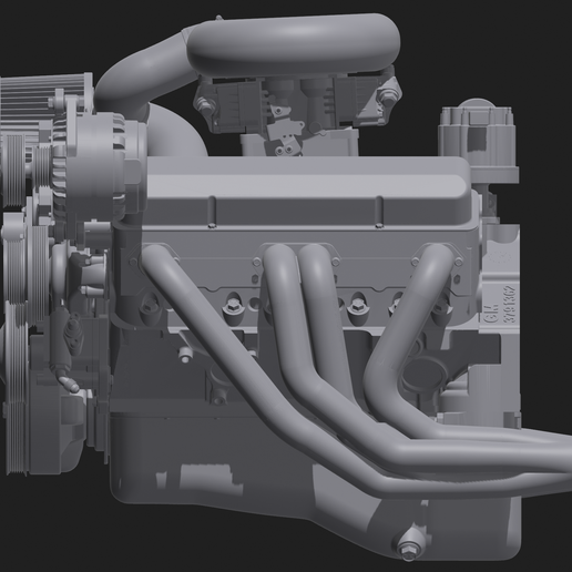 🤏 1/25 Supercharged Small Block Chevy Engine・ 3D File for 3D printing・Cults