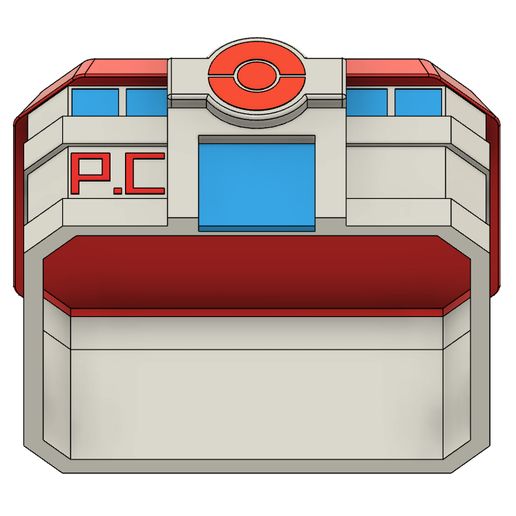 PokéCenter - Pokémon (Multi-part & with Interior) - Cults3D 3D Model ...