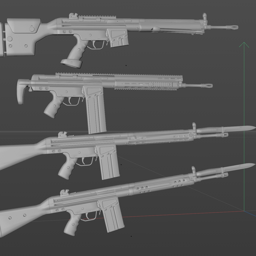 arquivo OBJ German HK G3 rifle 🗺️ ・design para impressora 3D para ...