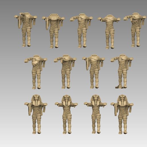 3D file Mummy Pack 3 👻 ・3D printer model to download・Cults