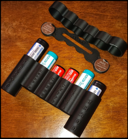 🔋 All-in-One Battery Storage Case – 3-Part STL Design-Holds two 18500 ...