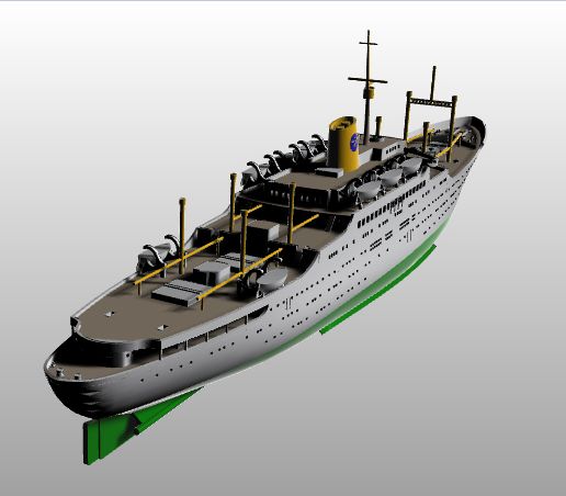 🌊 SS Stockholm ocean liner・ STL File for ・Cults