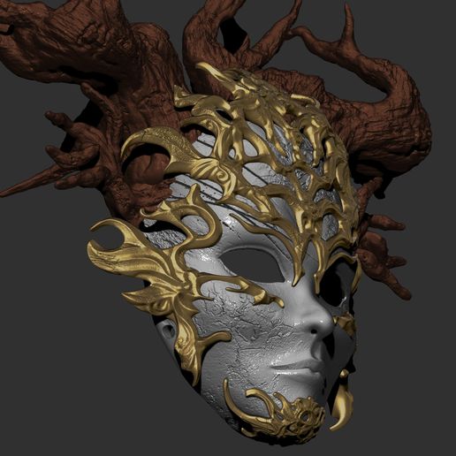 👺 Wendigo Forest Spirit Mask・ STL File for 3D printing・Cults