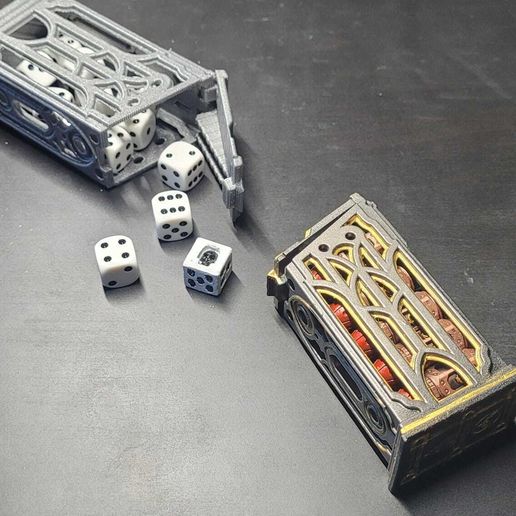 🎲 Imperial Bolter Bullet Dice and Magazin・ STL File for 3D printing・Cults