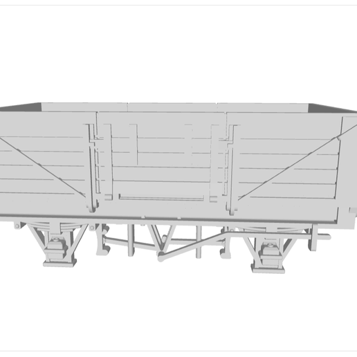 🛤️ OO Gauge 5 Plank Open Wagon - Model Railway Wagon・ STL File for 3D ...