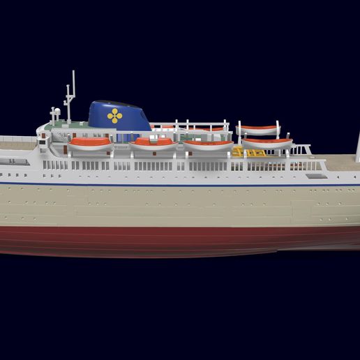 🚢 MTS OCEANOS cruise ship which sank in 1991 print-ready model・ STL ...
