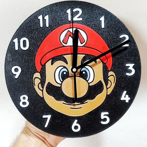 👽 RELOJ MARIO BROS PIXELS・Archivo STL para Impresión 3D・Cults