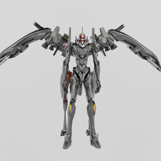 🎲 Evangelion EVA Unit 02 Type Allegorica Textured Lowpoly・ OBJ File for ...