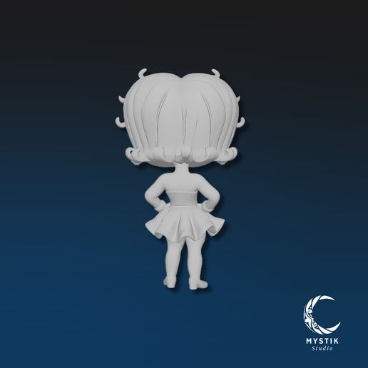 Betty Boop 💋 - Chibi Retro Version・ STL File for 3D printing・Cults