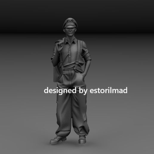 🪖 WW2 GERMAN TANK DRIVER RESTING・ STL File for 3D printing・Cults