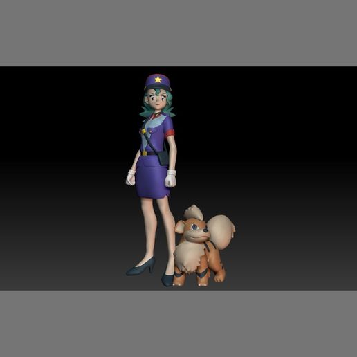 🐉 Pokemon Anime Officer Jenny・ STL File for ・Cults
