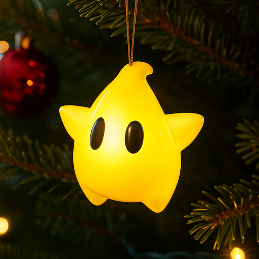 ⭐ holly jolly-christmas Decoration and Luma Star Keychain - Super Mario ...