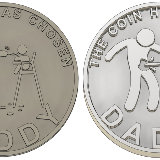 🪙 Diaper Duty Decider Coin・Free 3D File for ・Cults