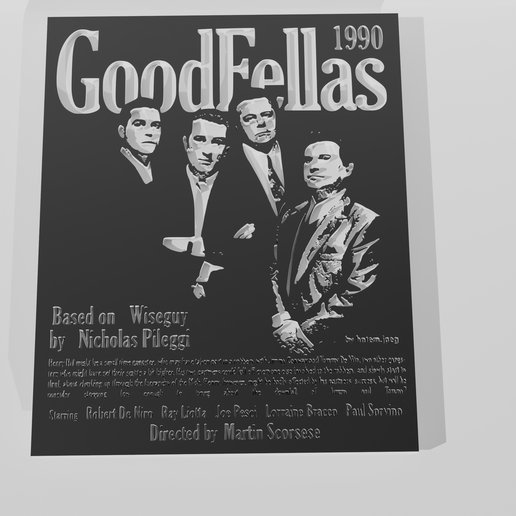 🎨 Good Fellas Poster Decorative - Decor Wall Art Onecolor・ 3D File for ...