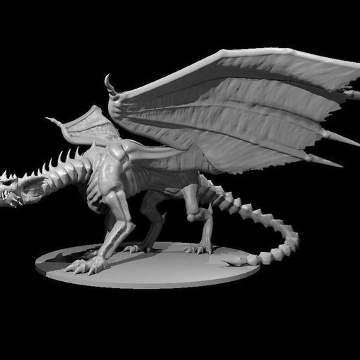 🐉 Undead Dragon Updated・Free STL File for 3D printing・Cults