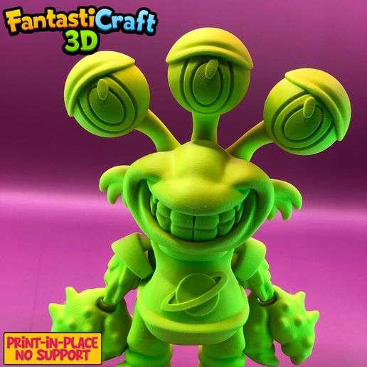👽 FantastiCraft3D - Tri-Clops Alien - Flexi model for FDM Printing・ 3D ...