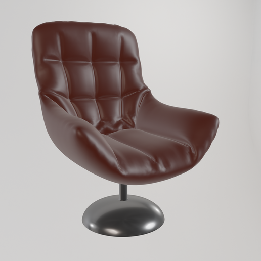 🪑 Leather Chair - Leaning Chair・Free STL File for 3D printing・Cults