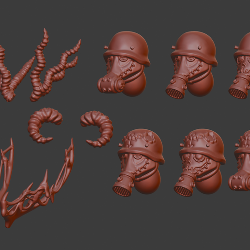 🫡 Heretic Hunters Conversion Heads・ 3D File for 3D printing・Cults
