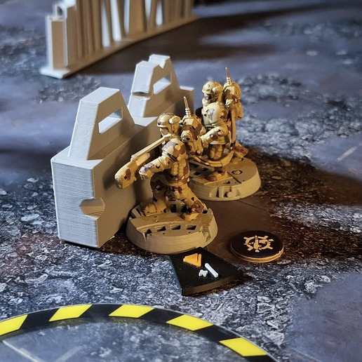 🎲 Concrete block defence line scatter terrain. MK1・Free STL File for 3D ...