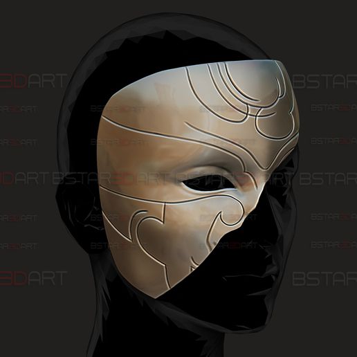 👾 Katarina Half Mask Noxus Cinematic - league of legends Cosplay・ 3D ...