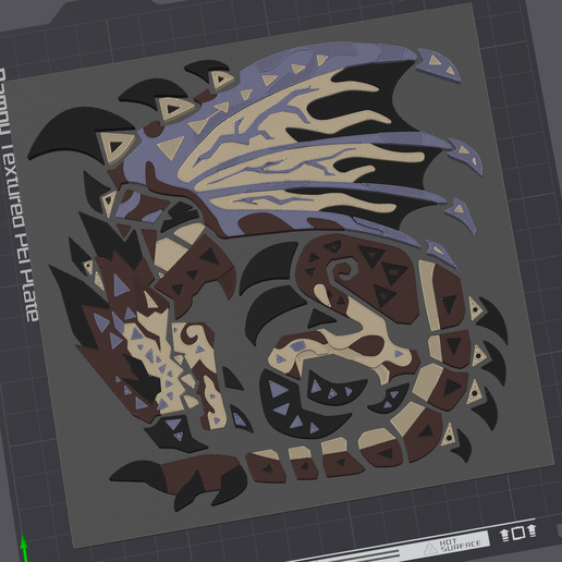 👹 GUARDIAN RATHALOS - ICON PLATE FROM MONSTER HUNTER (MULTI COLOR)・ 3MF ...