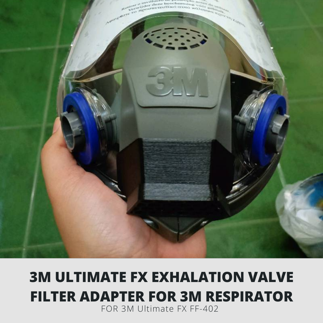 STL file 3M Ultimate FX FF-402 Exhalation Valve Filter Adapter for 3M Respirator・Template to ...