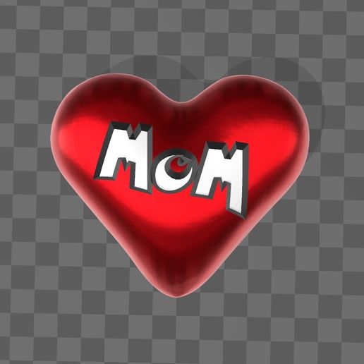 💜 Mothers Day Mom heart・ STL File for 3D printing・Cults