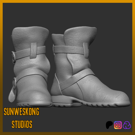 🦸 Claire Redfield RE2 Remake Boots For Action Figures・ STL File for 3D ...
