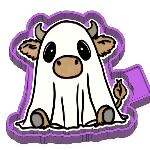 🐄 Highland Cow Ghost Freshie STL Mold Housing・ STL File for 3D printing ...