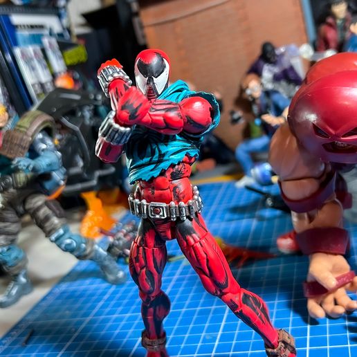 🕷️ Scarlet Spider Torn Chaleco Mangas para Marvel Legends Hombros ...