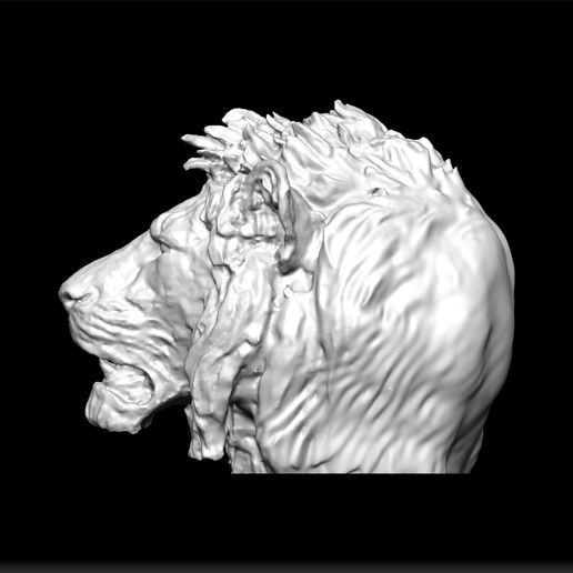 STL file Lion Head Statue 3D Print Model - Majestic Lion STL File ...