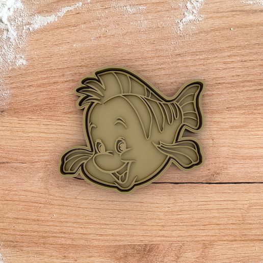 🍪 Emporte-pièce Flounder de la petite sirène・Fichier STL pour ...